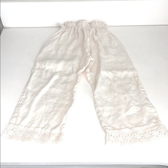 Zara | Matching Sets | Zara Cream Eyelet Trim Top And Pants Set | Poshmark